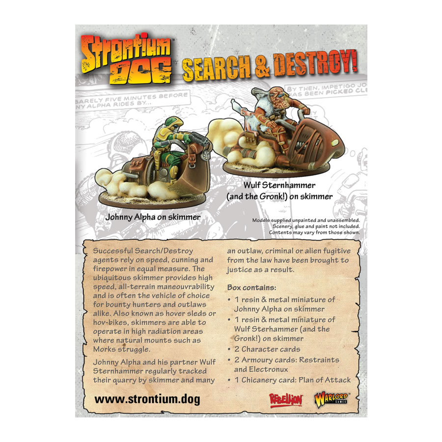 Strontium Dog Miniatures Game Search & Destroy miniatures expansion