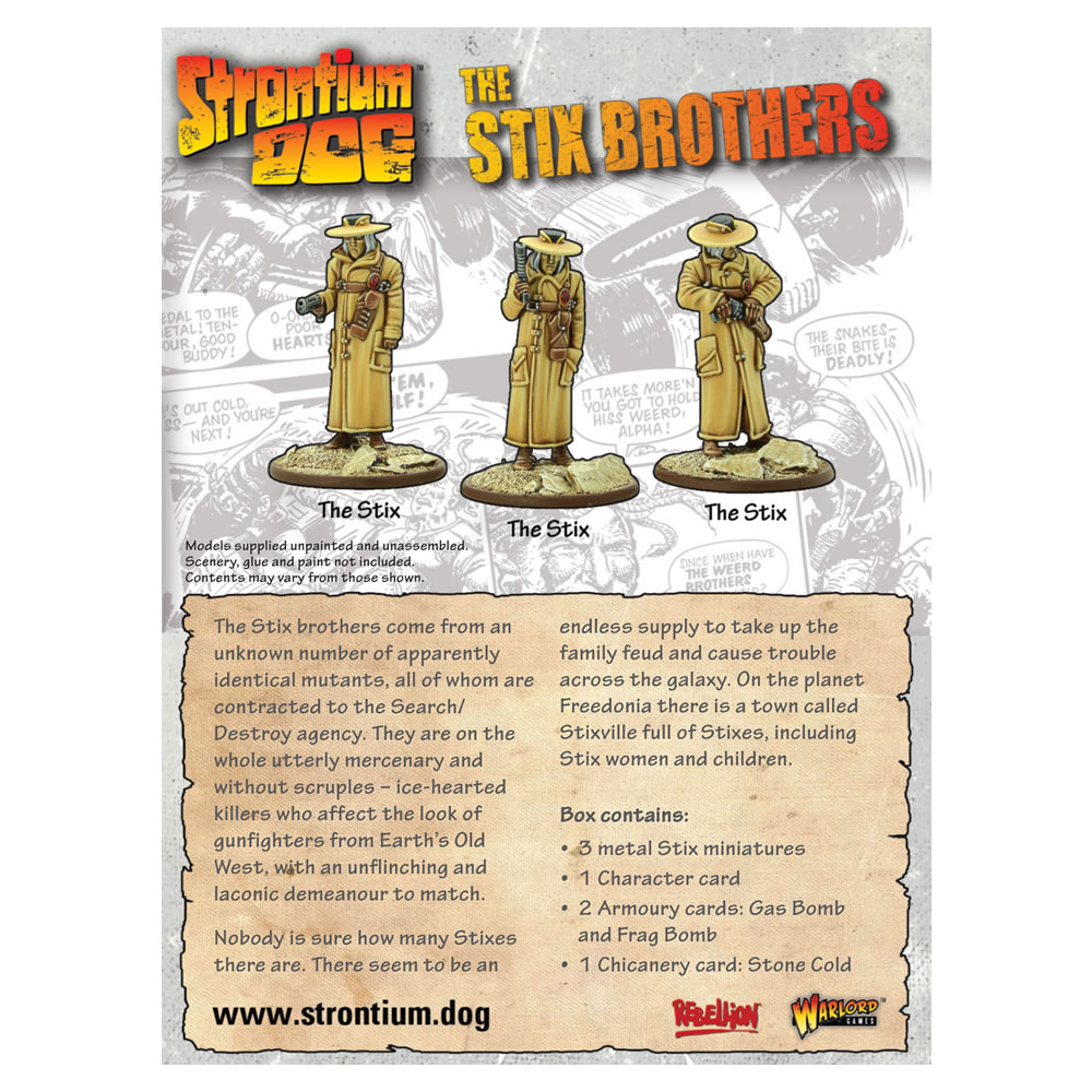 The Stix Brothers Miniatures for Warlord Strontium Dog Game
