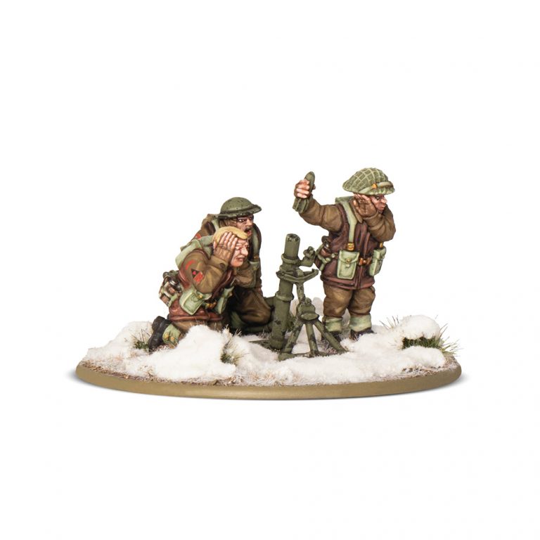 Bolt Action British & Canadian Winter Infantry Medium Mortar Team